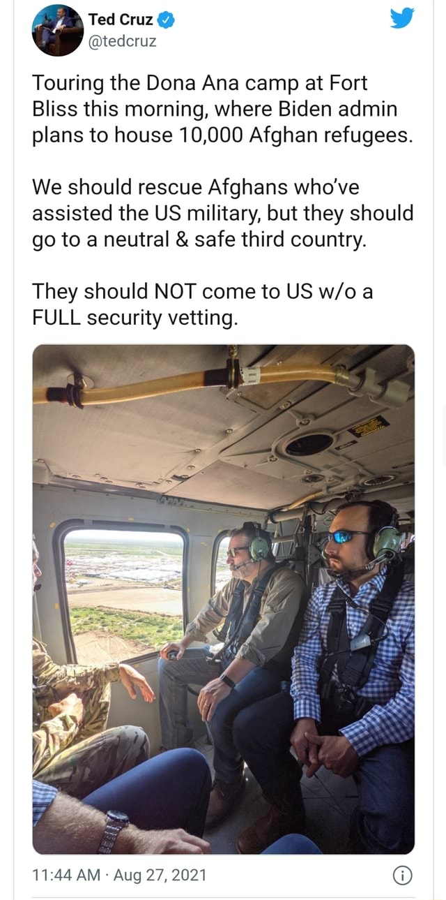 Touring the Dona Ana camp at Fort Bliss this morning, where Biden admin ...