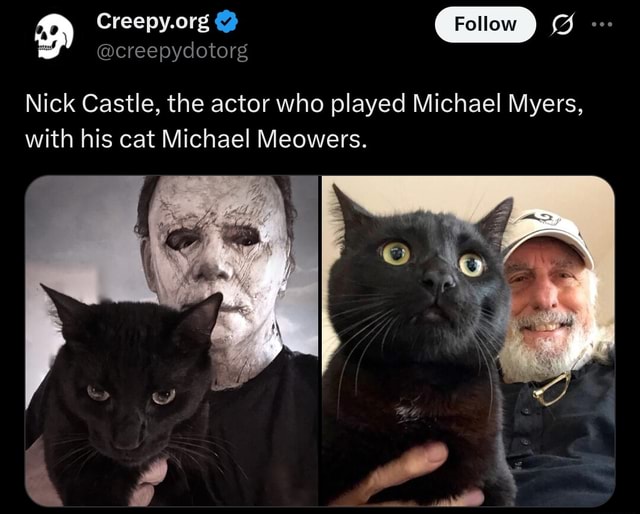 Creepy.org Nick Castle, the actor who played Michael Myers, with his ...