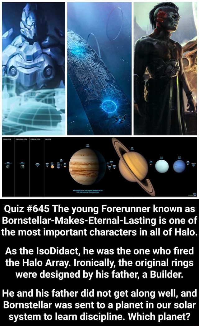 Quiz #645 The young Forerunner known as Bornstellar-Makes-Eternal ...