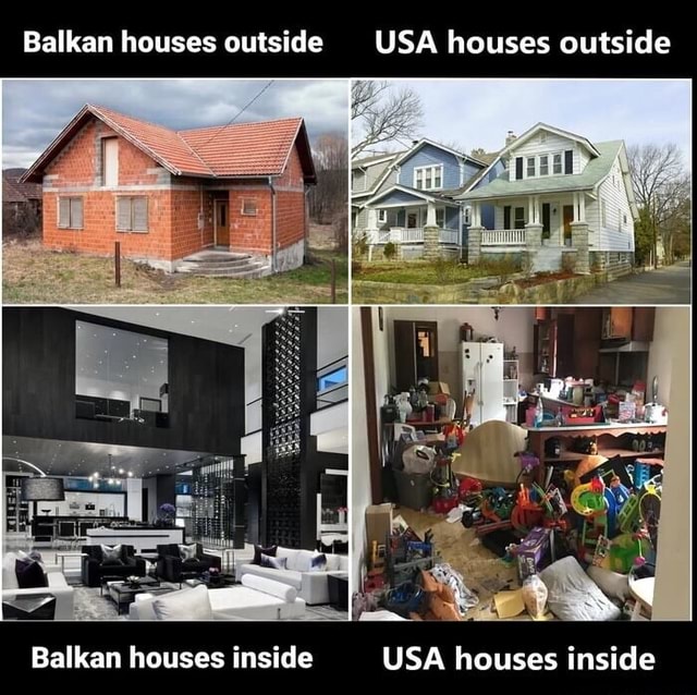 Balkan houses outside USA houses outside Balkan houses inside USA ...