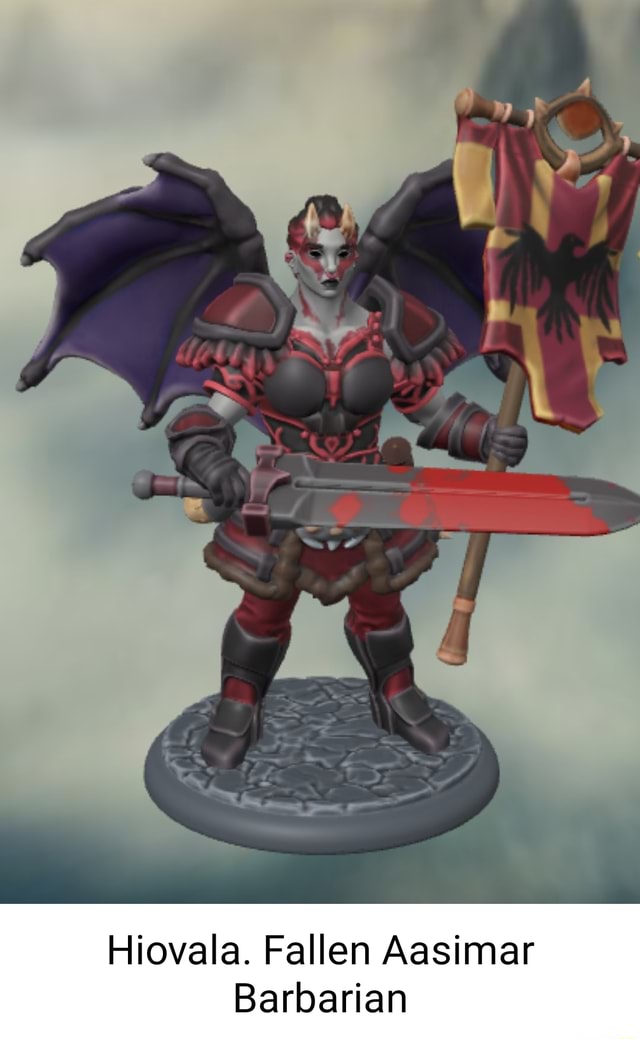 Hiovala. Fallen Aasimar Barbarian - iFunny