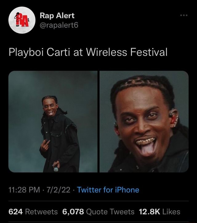 Playboi Carti at Wireless Festival PM Twitter for iPhone - iFunny