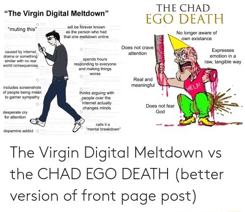 THE CHAD EGO DEATH "The Virgin Digital Meltdown" No longer aware of The ...