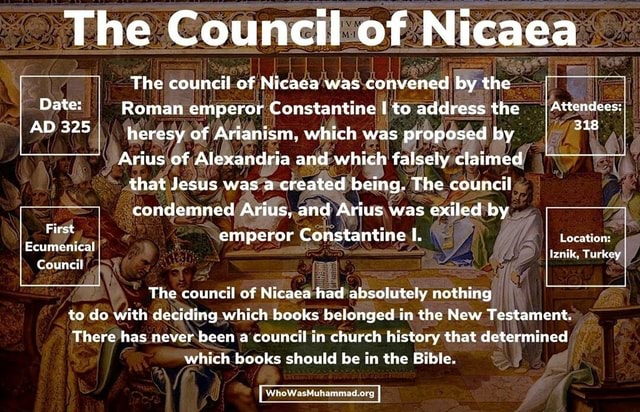 The Council of Nicaea The council of Nicaea was convened by the Date: I Roman emperor ...