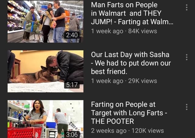 Man Farts on People in Walmart and THEY JUMP! - Farting at Walm... 1 ...