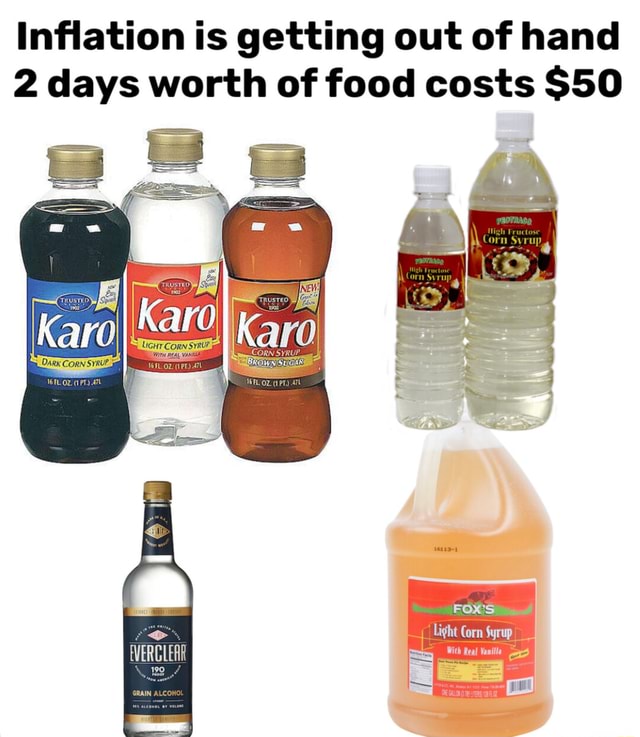 Inflation is getting out of hand 2 days worth of food costs $50 al ...