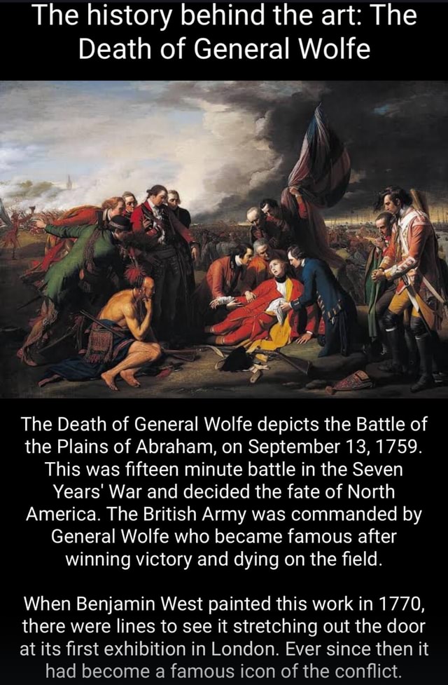 The history behind the art: The Death of General Wolfe ale The Death of ...