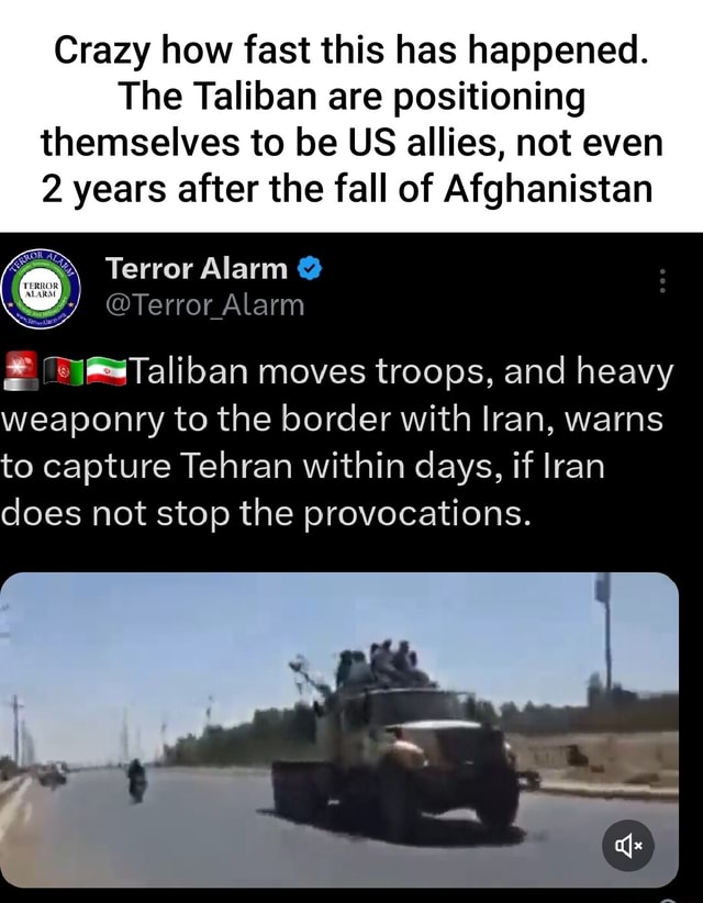 Crazy how fast this has happened. The Taliban are positioning ...