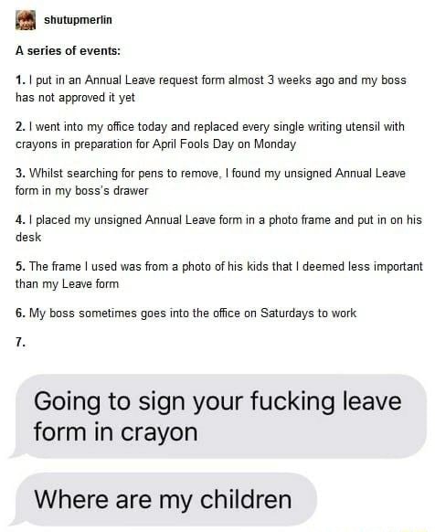 Annual Leave Memes