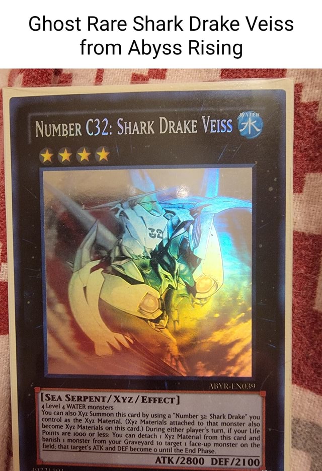 Ghost Rare Shark Drake Veiss from Abyss Rising Numper SHARK DRAKE I ...