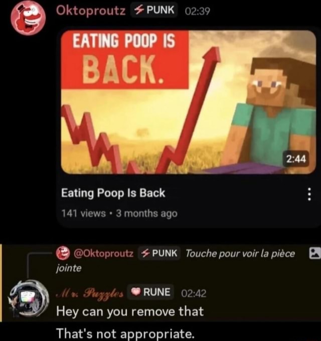 Oktoproutz #PUNK EATING POOP Is BACK. Eating Poop Is Back : 141 views 3 ...