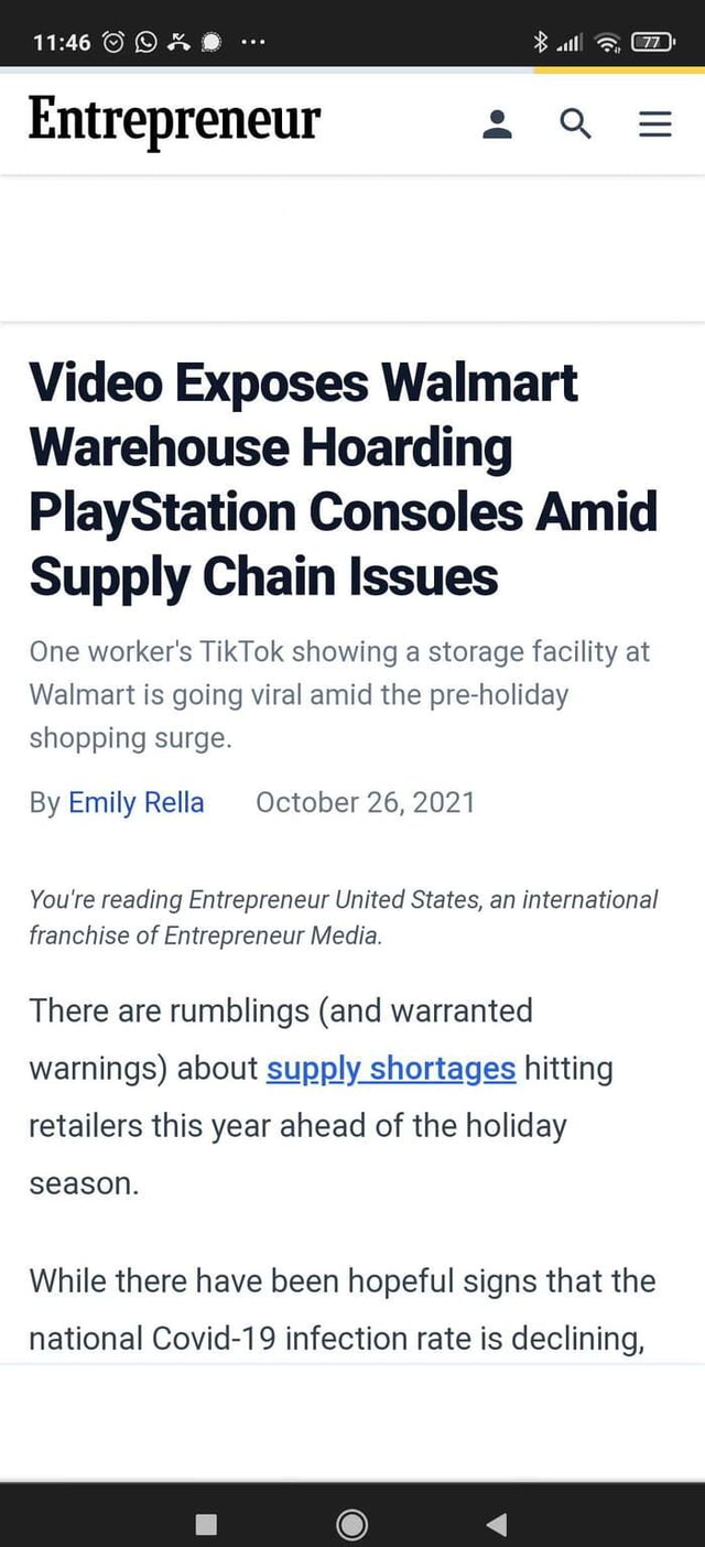 1146 Entrepreneur Video Exposes Walmart Warehouse Hoarding PlayStation ...