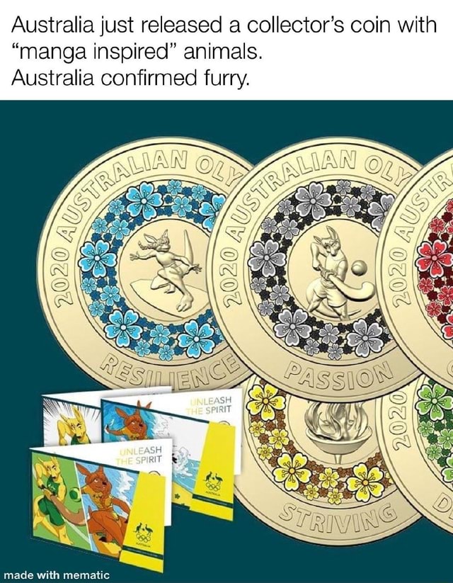 Australia just released a collector coin with "manga inspired" animals ...