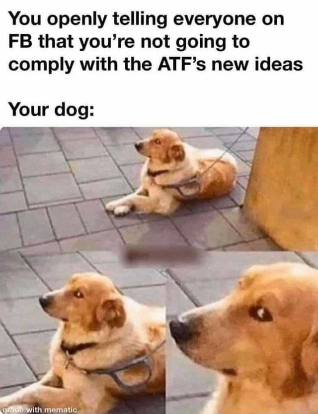 You openly telling everyone on FB that you're not going to comply with ...