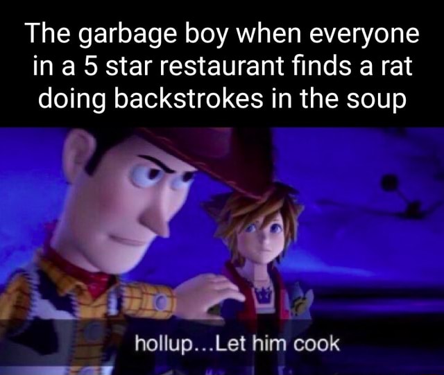 The garbage boy when everyone in a star restaurant finds a rat doing ...