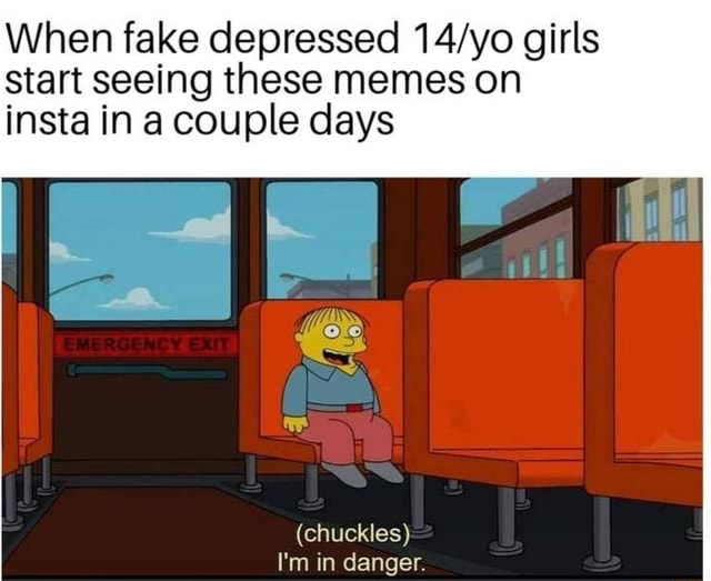 When fake depressed 14/yo girls start seeing these memes on insta in a ...
