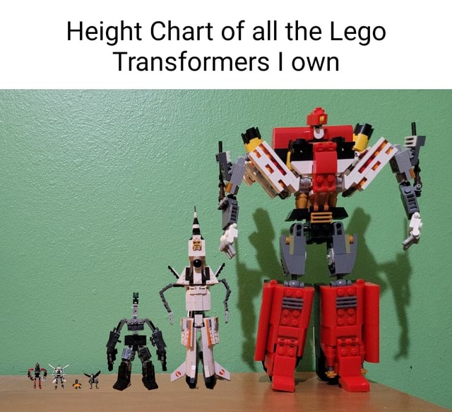 Height Chart of all the Lego Transformers I own - iFunny