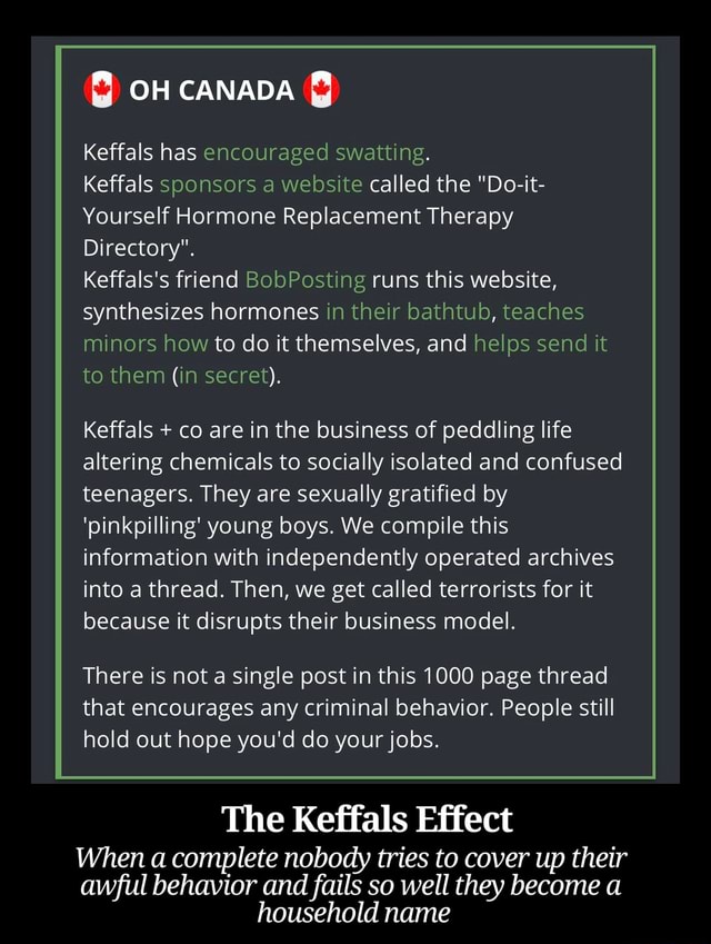 The Keffals Effect - OH cANADA Keffals has encouraged swatting. Keffals ...