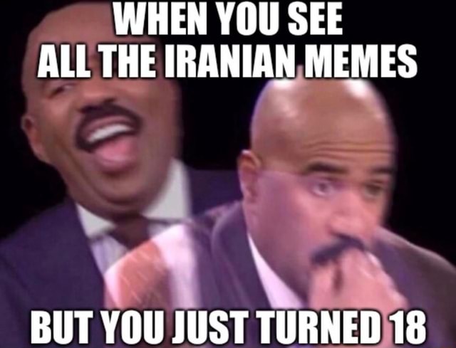 WHEN YOU SEE ALL THE IRANIAN. MEMES - iFunny