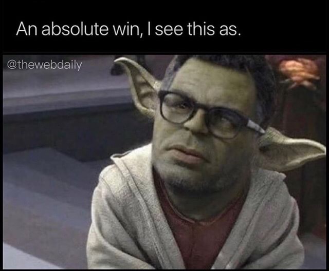 An absolute win, I see this as. - iFunny