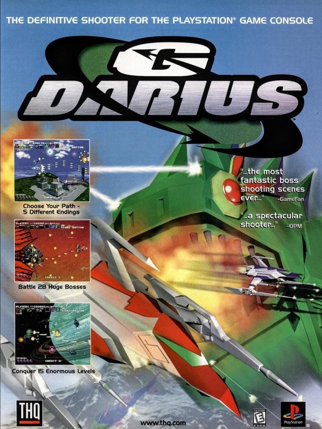 G-Darius - Arcade - videogames advert in the late '90s (PS1...) - THE ...