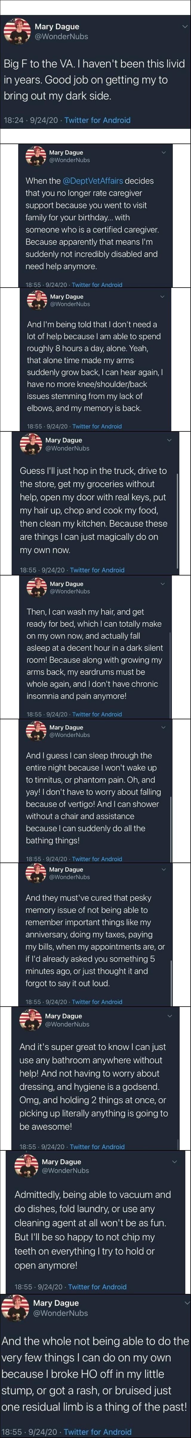 Mary Dague og JY @WonderNubs Big F to the VA. I haven't been this livid ...