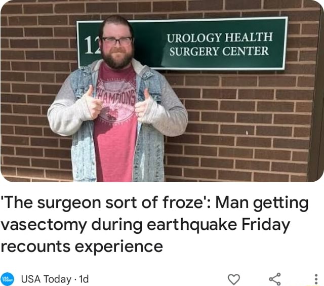 UROLOGY HEALTH SURGERY CENTER 'The surgeon sort of froze': Man getting ...