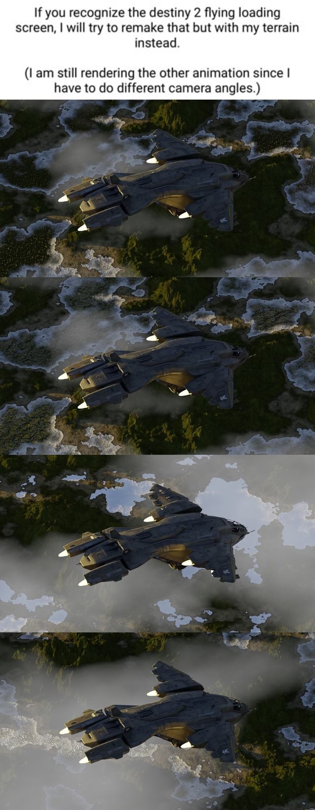 If you recognize the destiny 2 flying loading screen, I will try to ...
