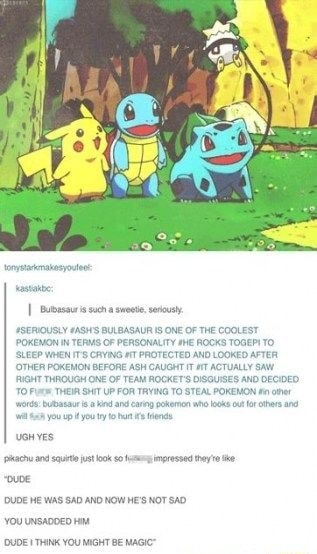 ASERIOUSLY ASH BULBASAUR IS ONE OF THE COOLEST POKEMON IN TERS OF ...