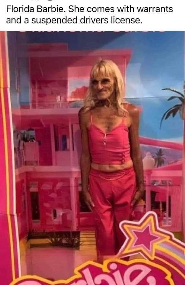 Florida Barbie. She comes with warrants and a suspended drivers license ...