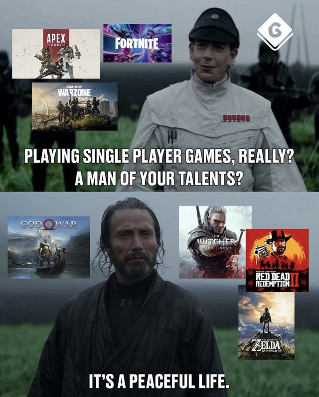 WA3ZONE PLAYING SINGLE PLAYER GAMES, REALLY? A MAN OF YOUR TALENTS? IT ...