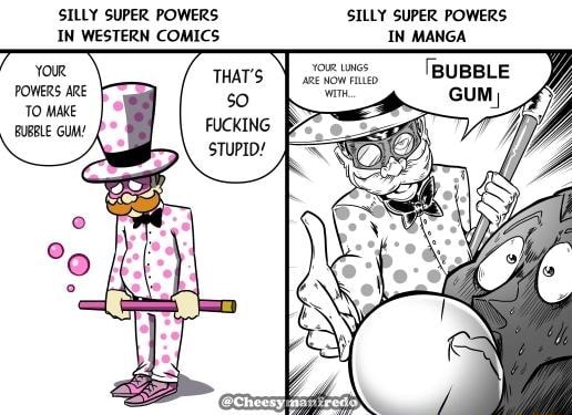 SILLY SUPER POWERS SILLY SUPER POWERS IN WESTERN COMICS IN MANGA yoR ...