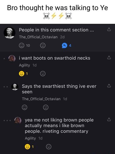 Bro was talking to Ye _People in this comment section The Official i ...