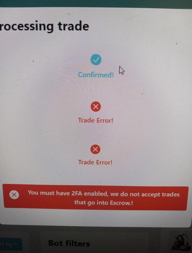 Rocessing trade le Trade Error! Trade Error! I 2 You must have enabled ...