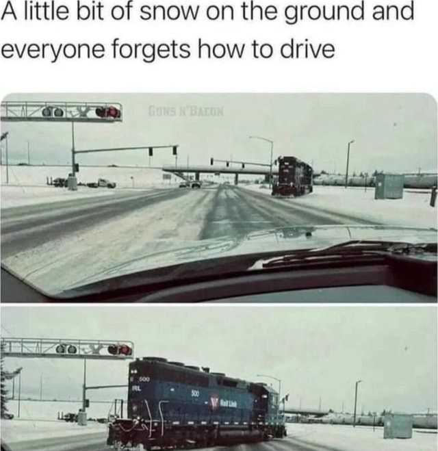 A little bit of snow on the ground and everyone forgets how to drive ...