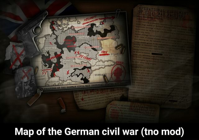 Map of the German civil war (tno mod) - iFunny