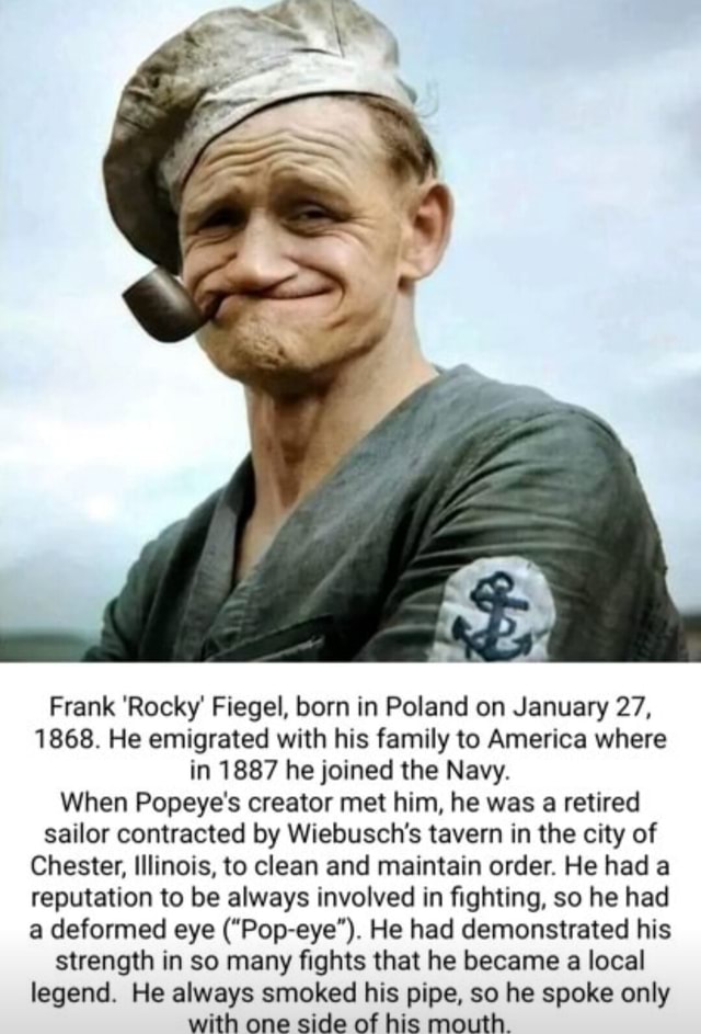 Frank 'Rocky' Fiegel, born in Poland on January 27, 1868. He emigrated ...