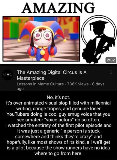 AMAZING The Amazing Digital Circus Is A Masterpiece Lessons in Meme ...