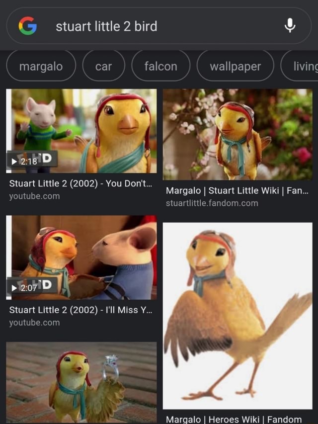Margalo car falcon wallpaper living Stuart Little 2 (2002) - You Don't ...