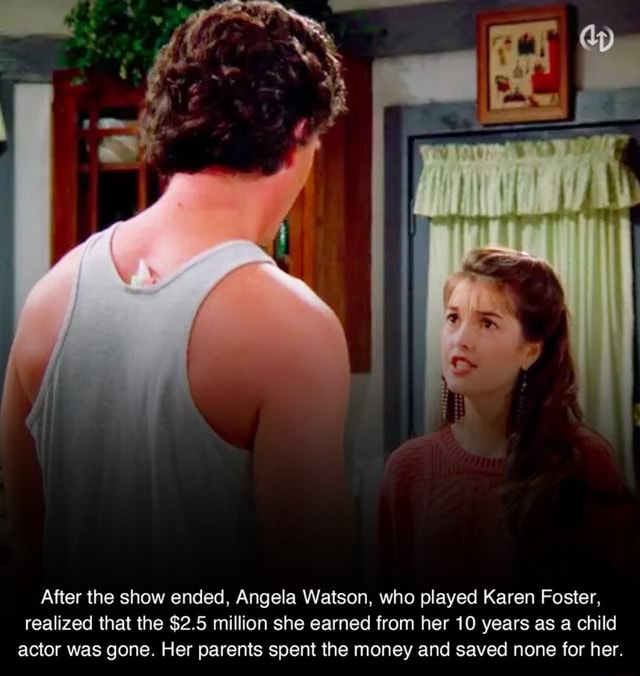 After the show ended, Angela Watson, who played Karen Foster, realized ...
