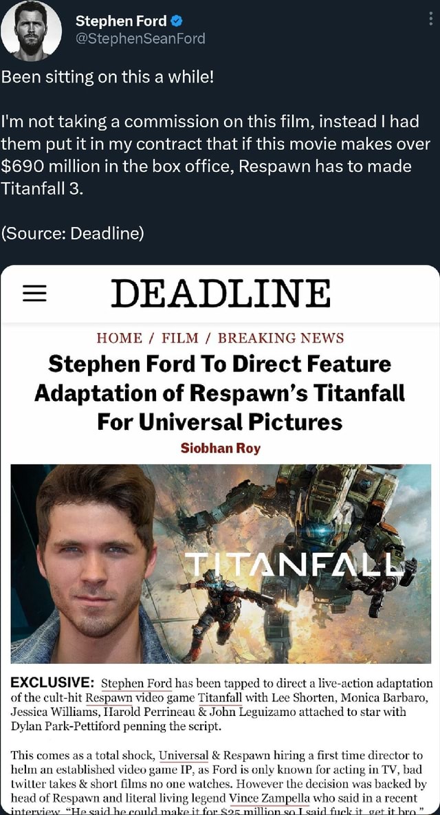 ; Stephen Ford @StephenSeanFord Been sitting on this a while! I'm not taking a commission on ...