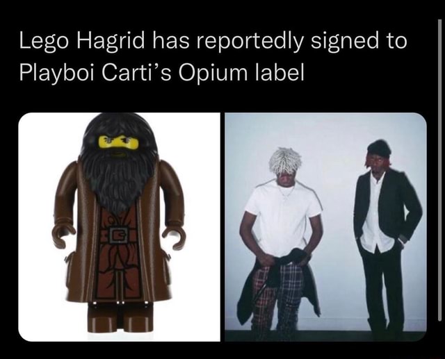 Lego Hagrid has reportedly signed to Playboi Carti's Opium label - iFunny