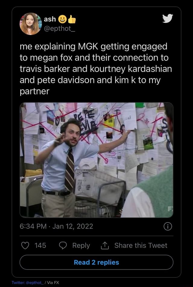 Me explaining MGK getting engaged to megan fox and their connection to ...