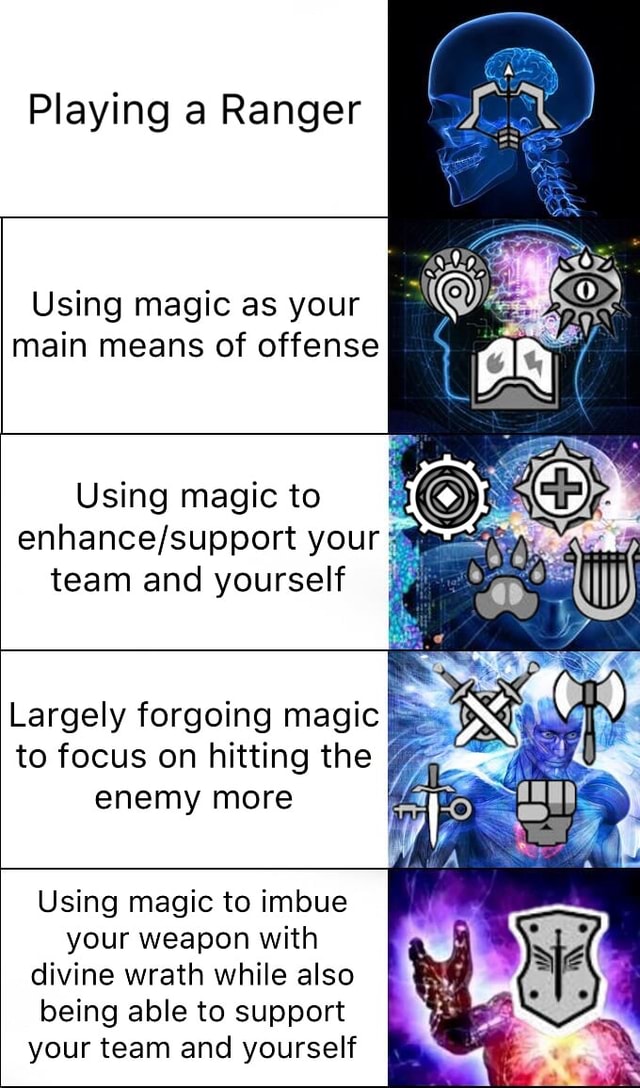 Playing a Ranger Using magic as your main means of offense Using magic ...