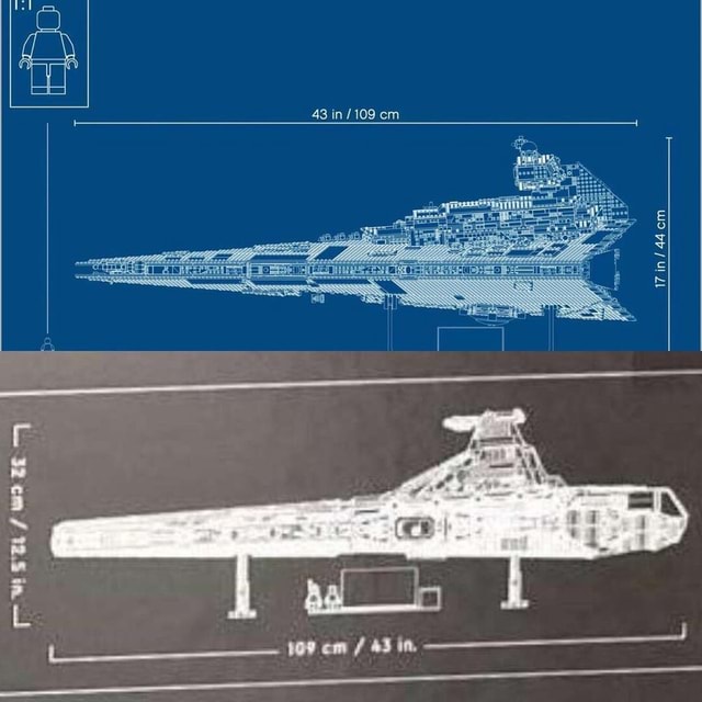 Repost from @1414falconfan LEGO Venator vs ISD size comparison ...