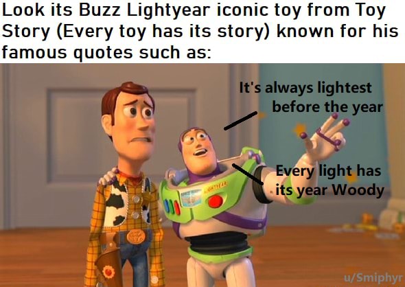 Look its Buzz Lightyear iconic toy from Toy Story (Every toy has its ...