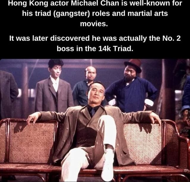 Hong Kong actor Michael Chan Is well-known for his triad (gangster ...