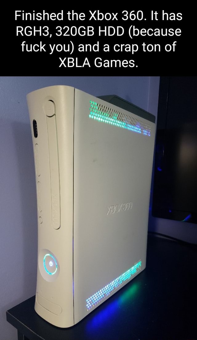 Finished the Xbox 360. It has RGH3, 320GB HDD (because fuck you) and a ...