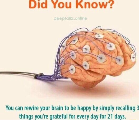 Did You Know? You can rewire your brain to be happy by simply recalling ...