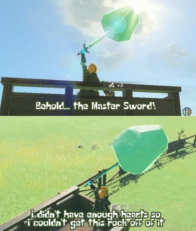 Behold... the Master Sword\ i didn't have enough hearts so i couldn't ...